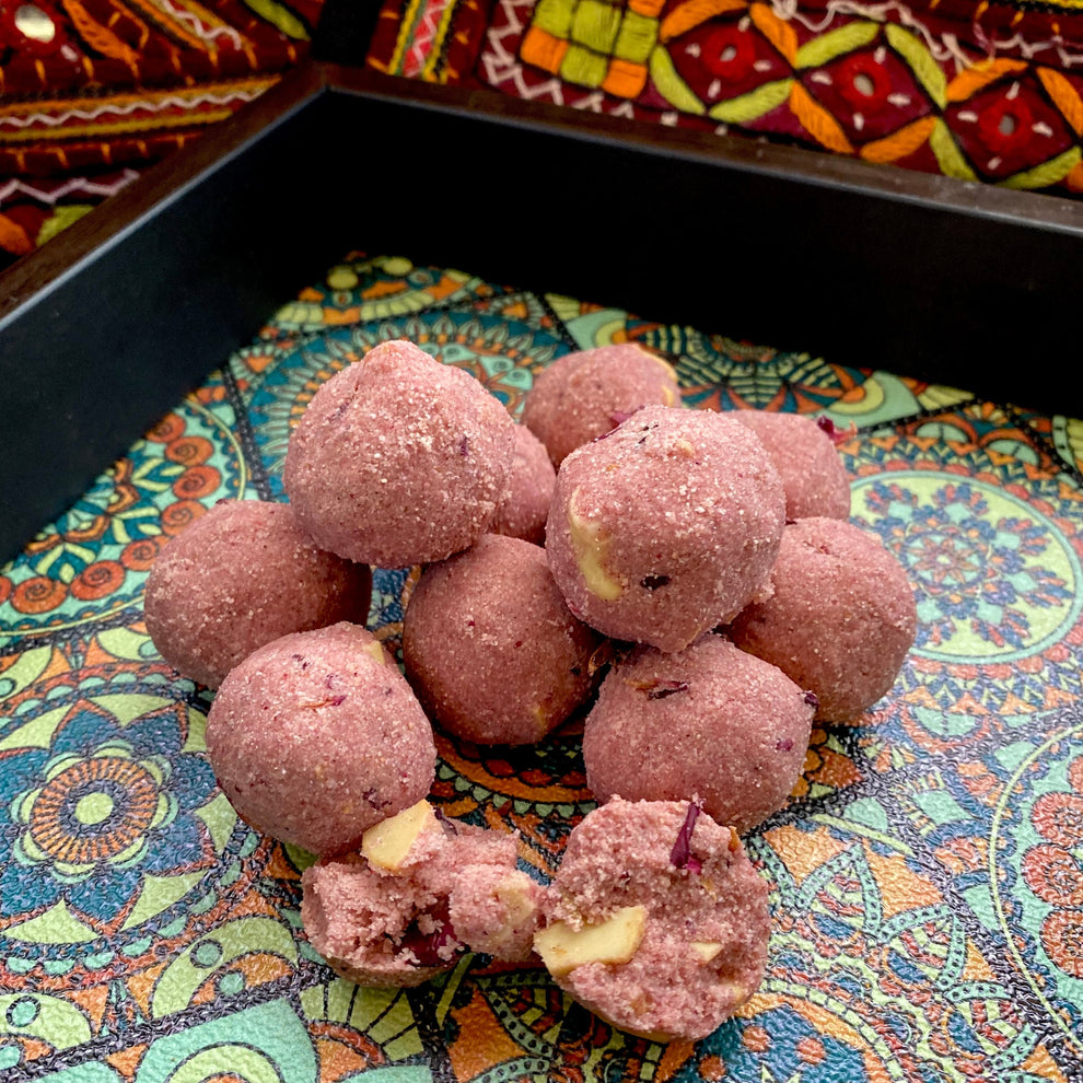 Rose Rava Laddu - 200 gms - fragile - READY TO SHIP – Mylapore Kitchens